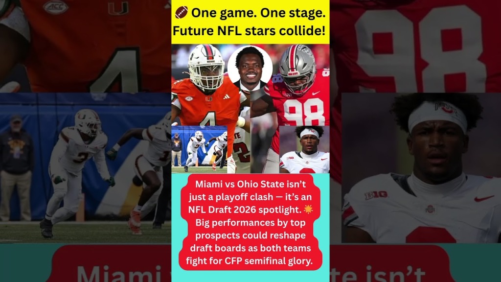 Miami Vs Ohio State | NFL Draft 2026 Stars On The Big Stage 🏈