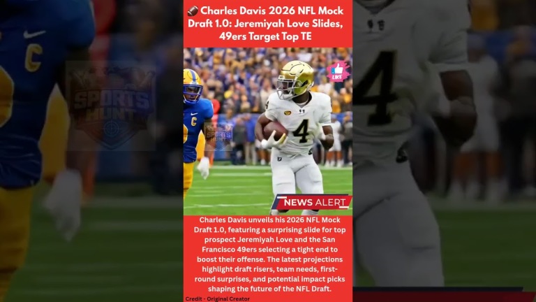 🏈 Charles Davis 2026 NFL Mock Draft 1.0: Jeremiyah Love Slides, 49ers ...